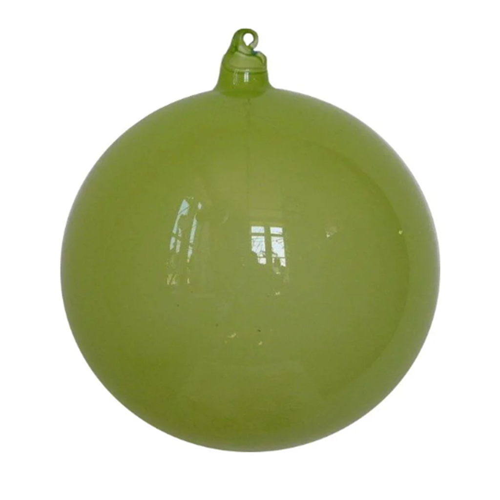 4.7” Lime Green Bubble Glass Ball – Noel Decor